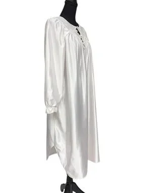 Cachet | Intimates & Sleepwear | Vintage Cachet White Satin Nightgown ...